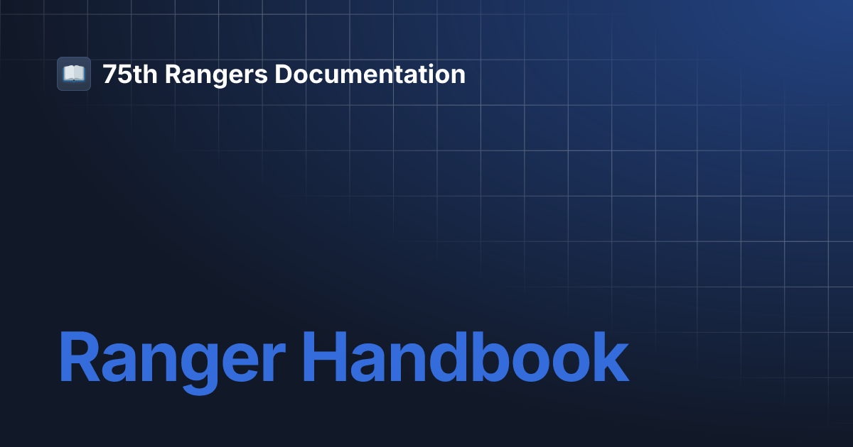 Ranger Handbook | 75th Rangers Documentation